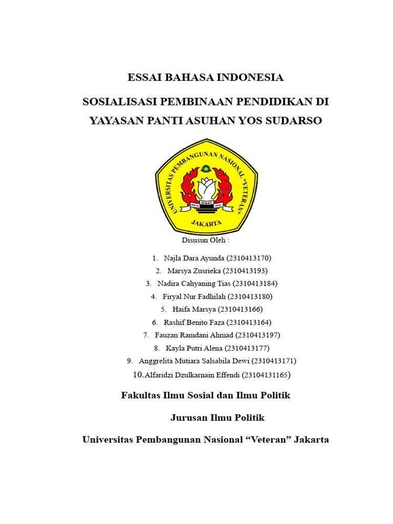 Essai Bahasa Indonesia | PDF