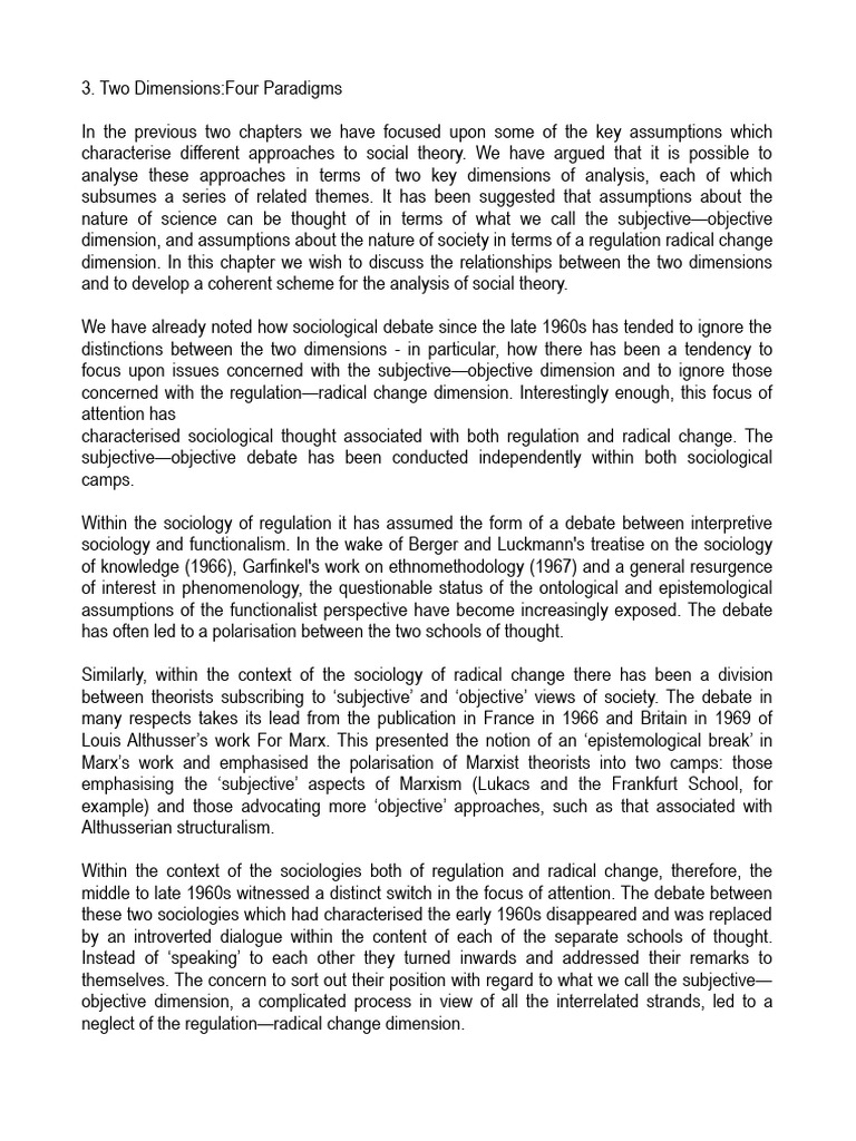 Four Paradigms of Sociology Explained | PDF | Sociology | Paradigm