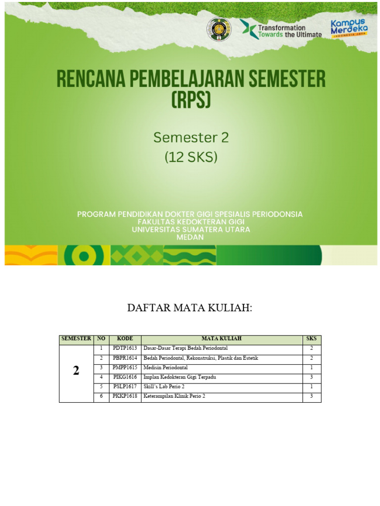 RPS Semester 2 - 1 Eks Hitam Putih | PDF | Sains & Matematika