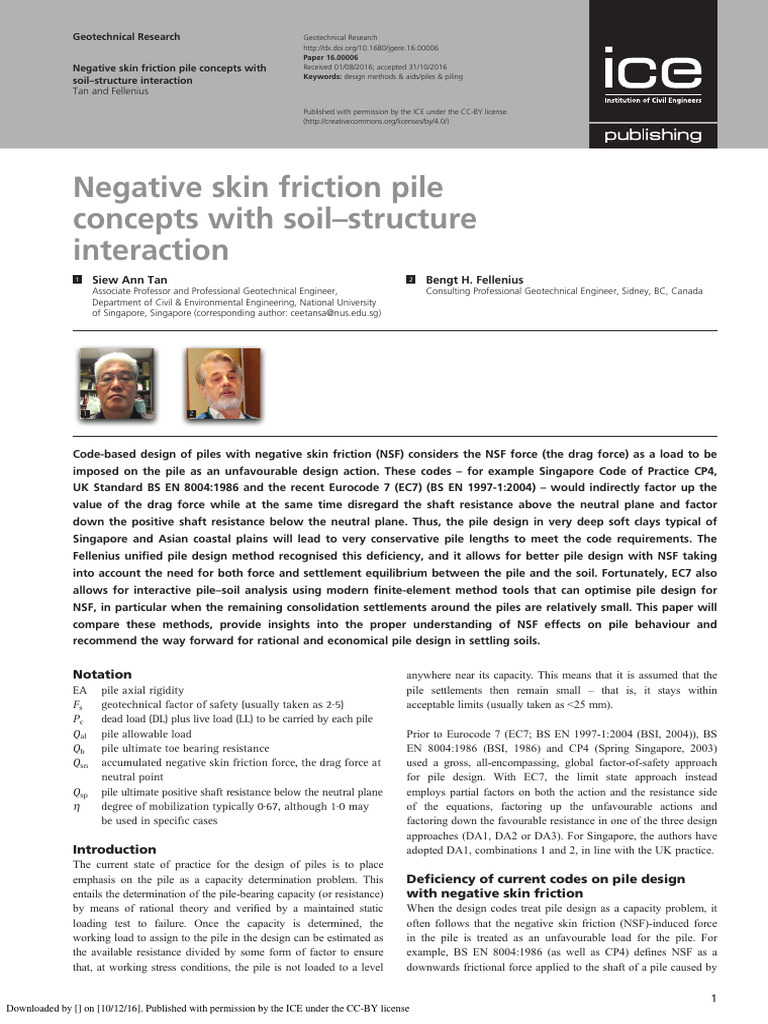 Negative Skin Friction Pile Concepts With Soil Structure Interaction | Download Free PDF | Deep ...