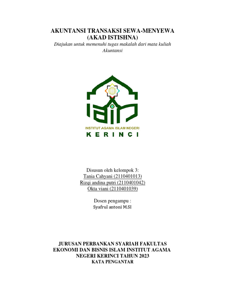 Pengertian dan Jenis Akad Istishna | PDF