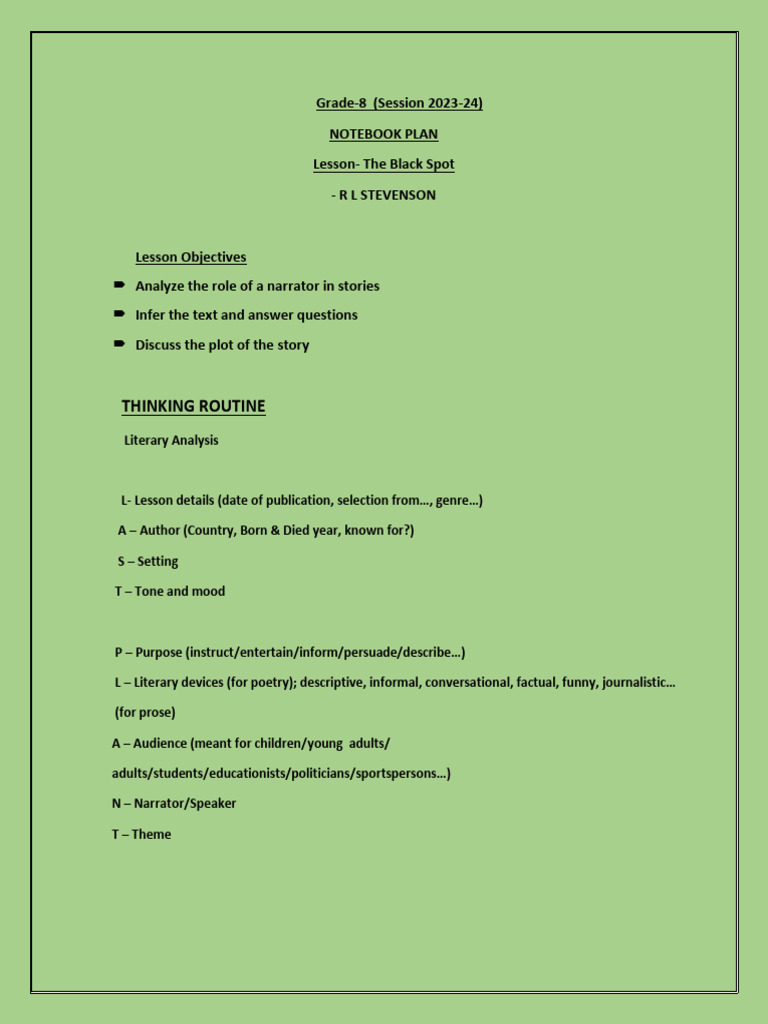 Notebook Plan - The BLACK SPOT | PDF | Human Communication