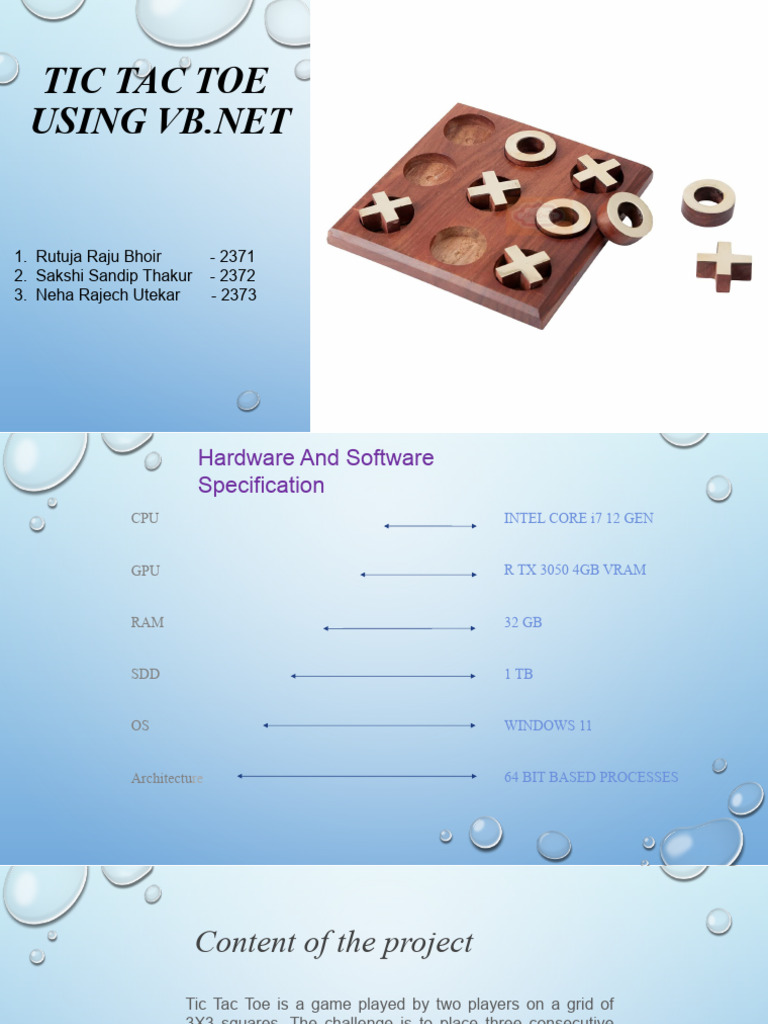 Tic Tac Toe PPT .GAD | PDF | Computing | Computer Engineering