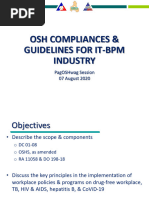 DOLE OSH Checklist With Standards | PDF