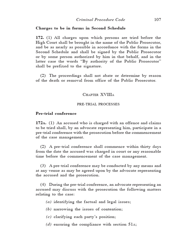 s.172 Criminal Procedure Code | PDF | Plea | Plea Bargain