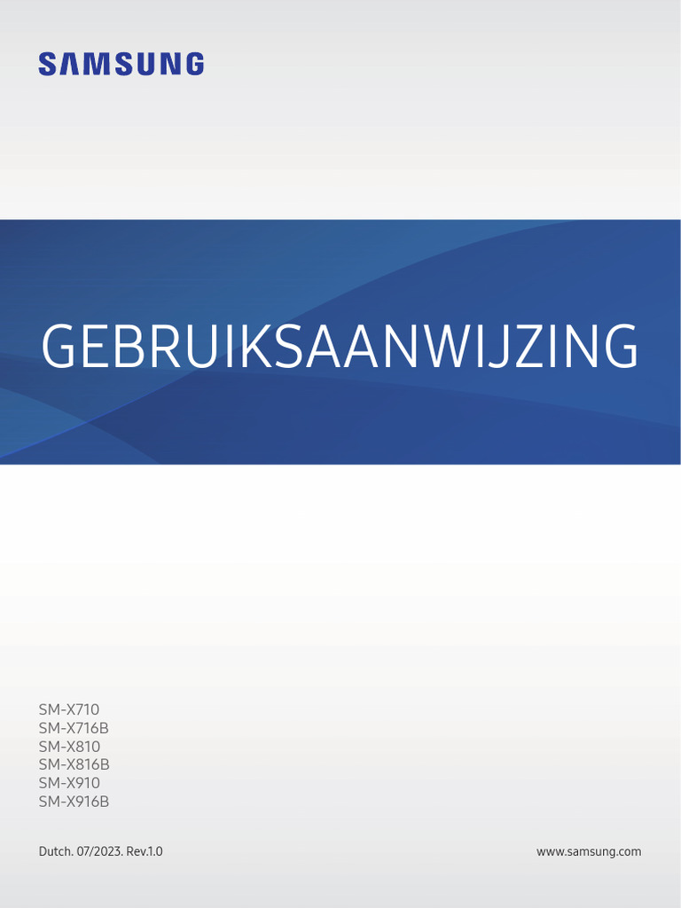 Samsung TabS9 Ultra SM-X71X - X81X - X91X - UM - Open - TT - Dut - Rev ...