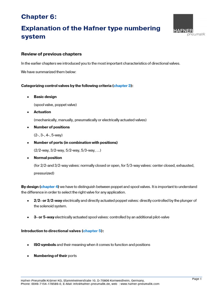 Chapter 6 - Explanation of The Hafner Type Numbering System | PDF ...