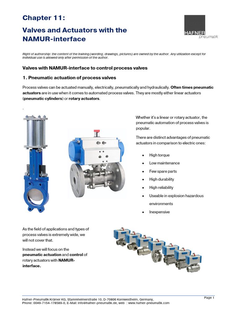 Chapter 11 - Valves and Actuators With The NAMUR-Interface | PDF ...