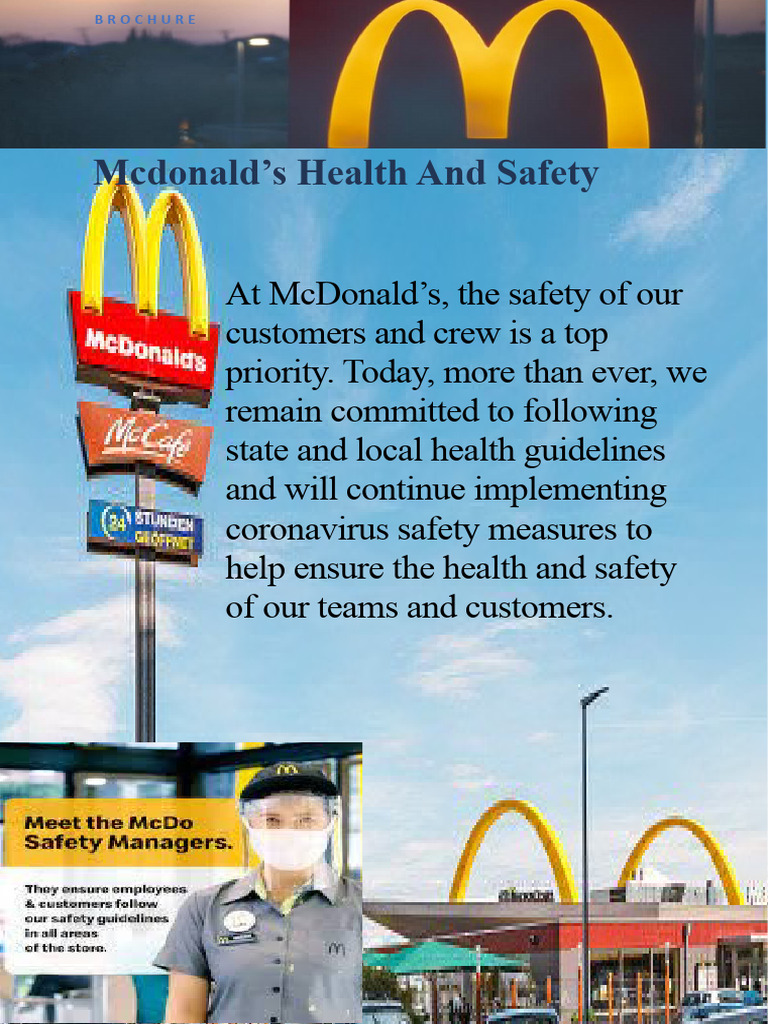 Mcdo Brochureee | PDF | Hand Washing | Occupational Safety And Health