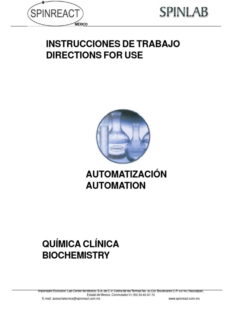 Adecuaciones Spinlab | PDF | Calibración | Química