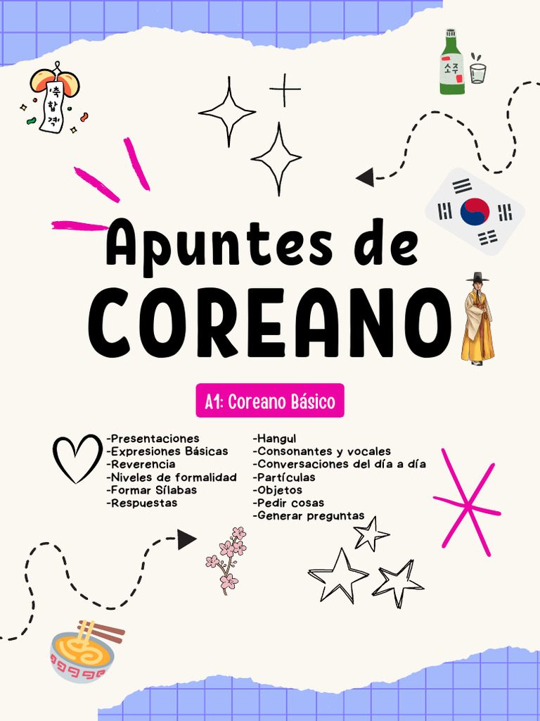 Portada Apuntes Coreano A1 | PDF