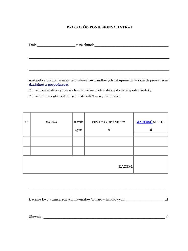 Protokół Strat | PDF