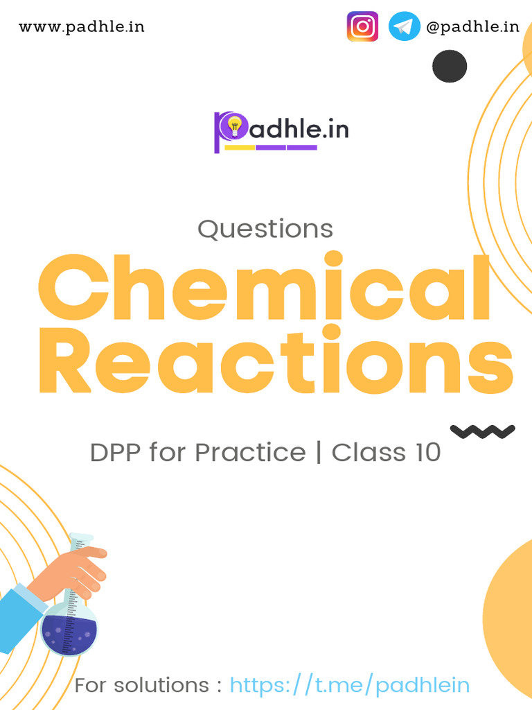 Padhle 10th - Chemical Reactions and Equations - DPP | PDF | Chemical Reactions | Chlorine