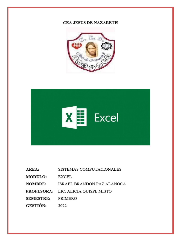 Caratula Excel | PDF