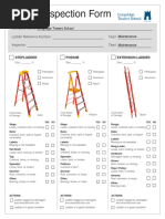 Ladder Inspection Form PDF | PDF | Ladder | Nature