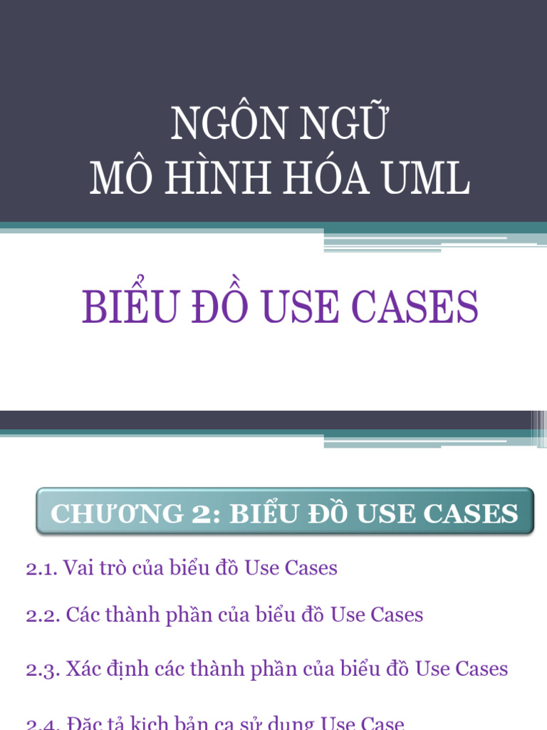 Ngon Ngu Mo Hinh Hoa UML - Chuong 2 - Bieu Do UseCase | PDF