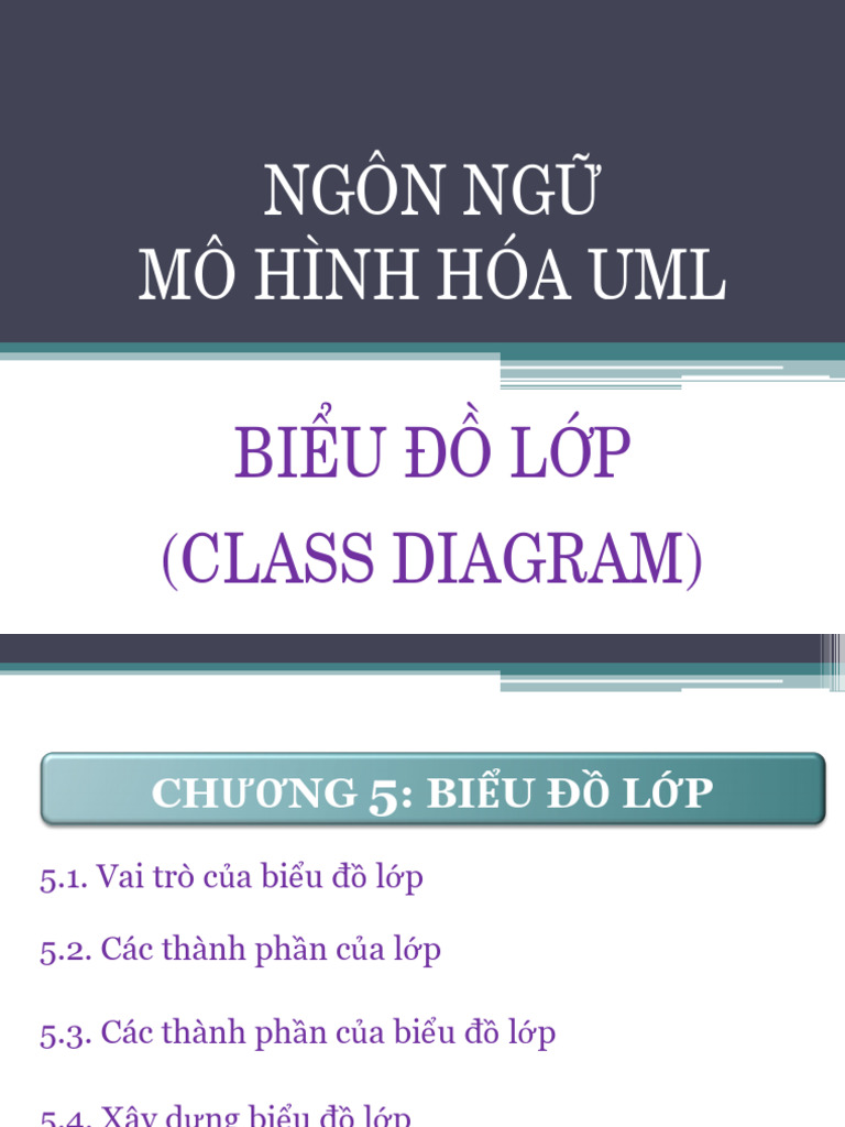 Ngon Ngu Mo Hinh Hoa UML - Chuong 5 - Bieu Do Lop | PDF