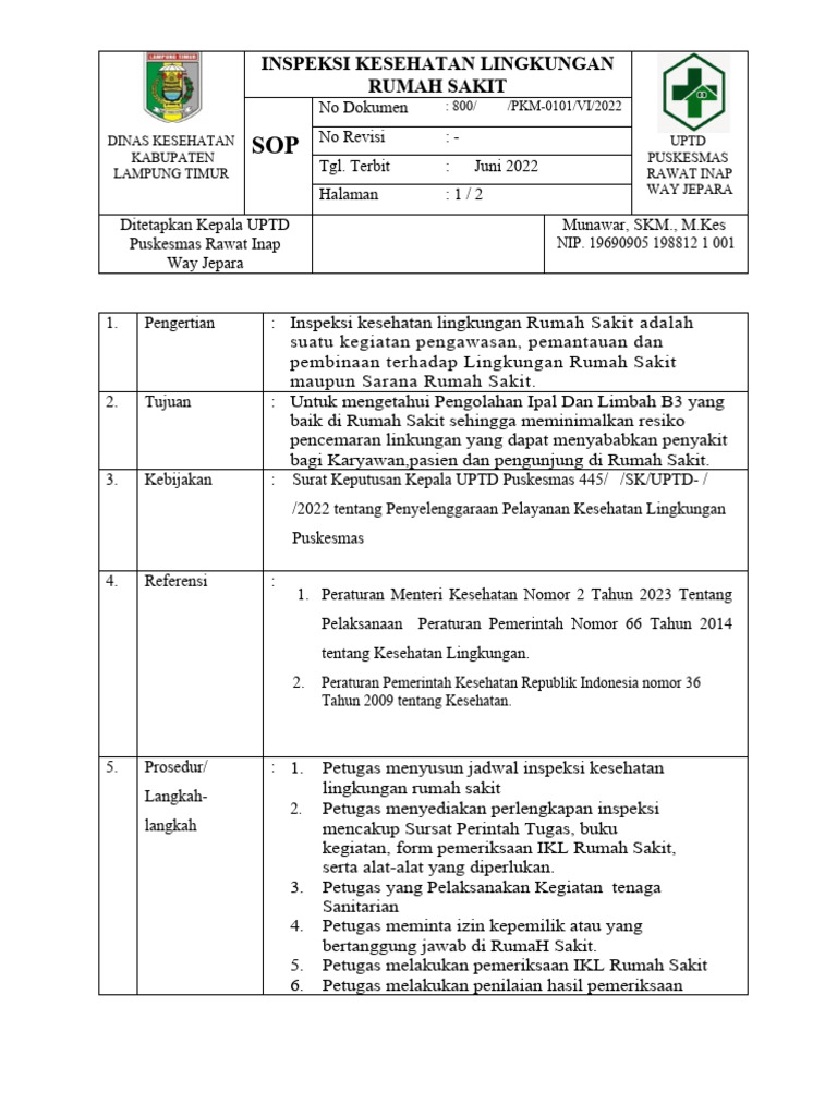 SOP IKL Rumah Sakit | PDF