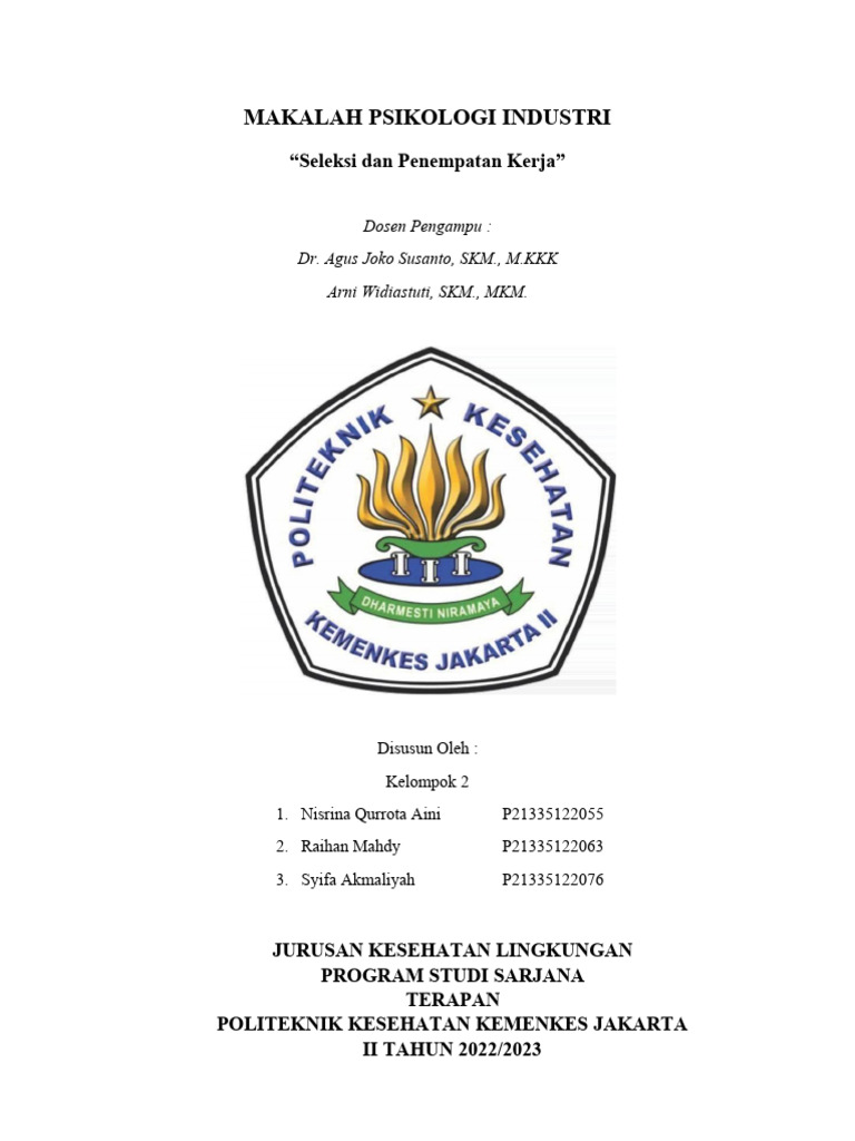 Kel 2 Pi - Seleksi & Penempatan Kerja | PDF