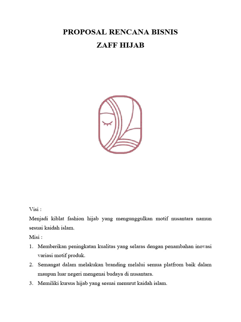 Proposal Rencana Bisnis | PDF