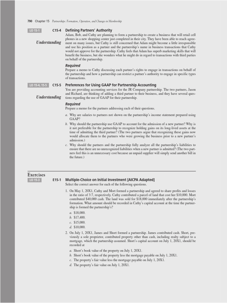 Exercise E01-01 Dan E01-02 | PDF | Investing | Partnership