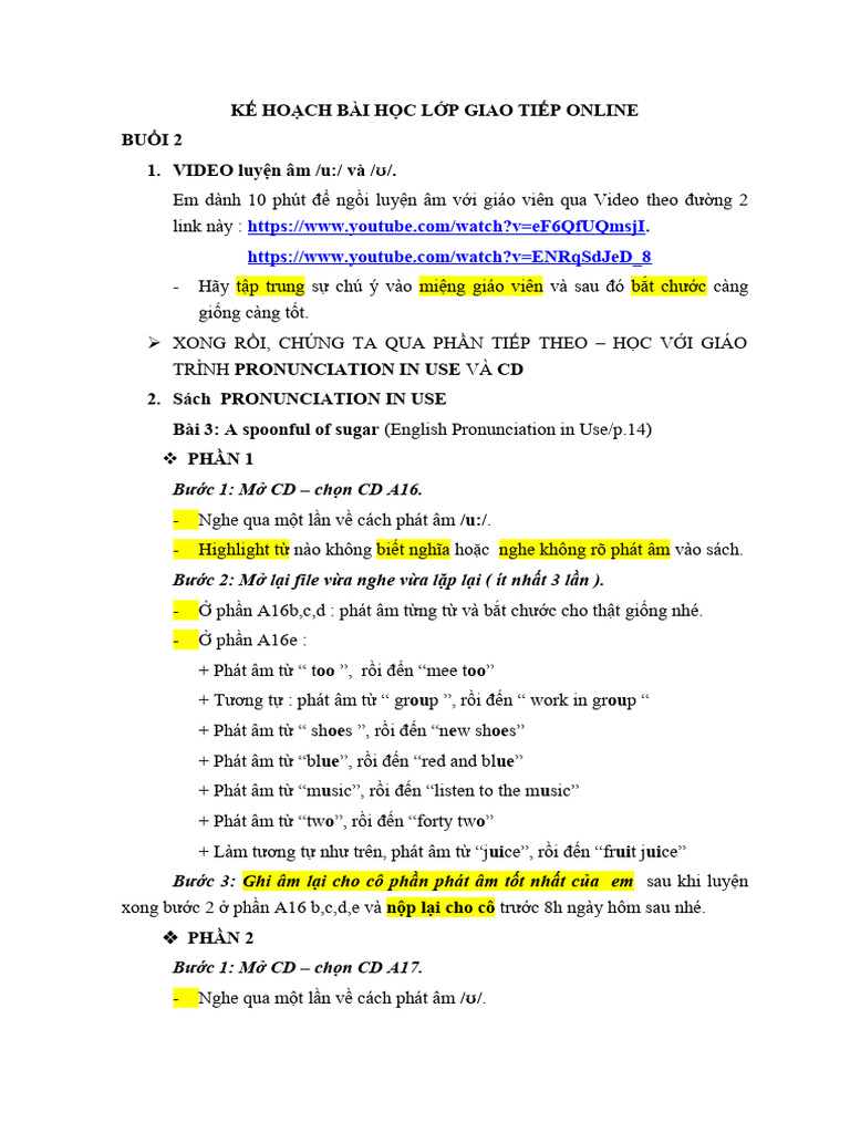 BÀI HỌC ANH VAN GIAO TIEP BUOI 2 | PDF