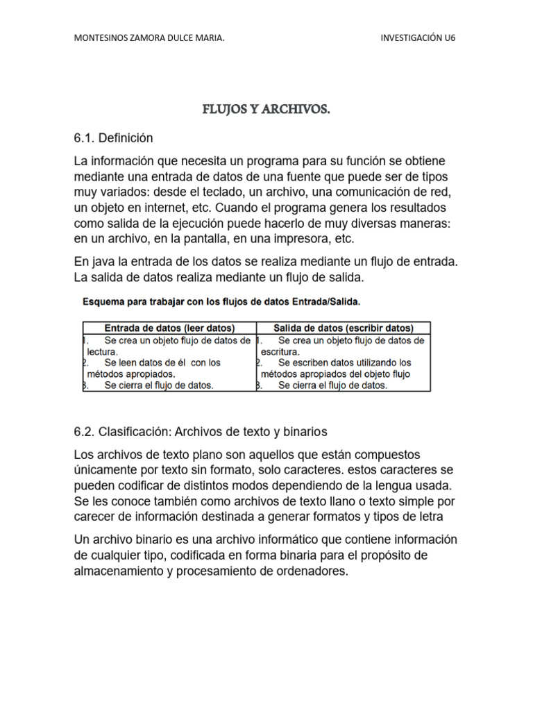 Flujos y Archivos | PDF | Archivo de computadora | Java (lenguaje de programación)