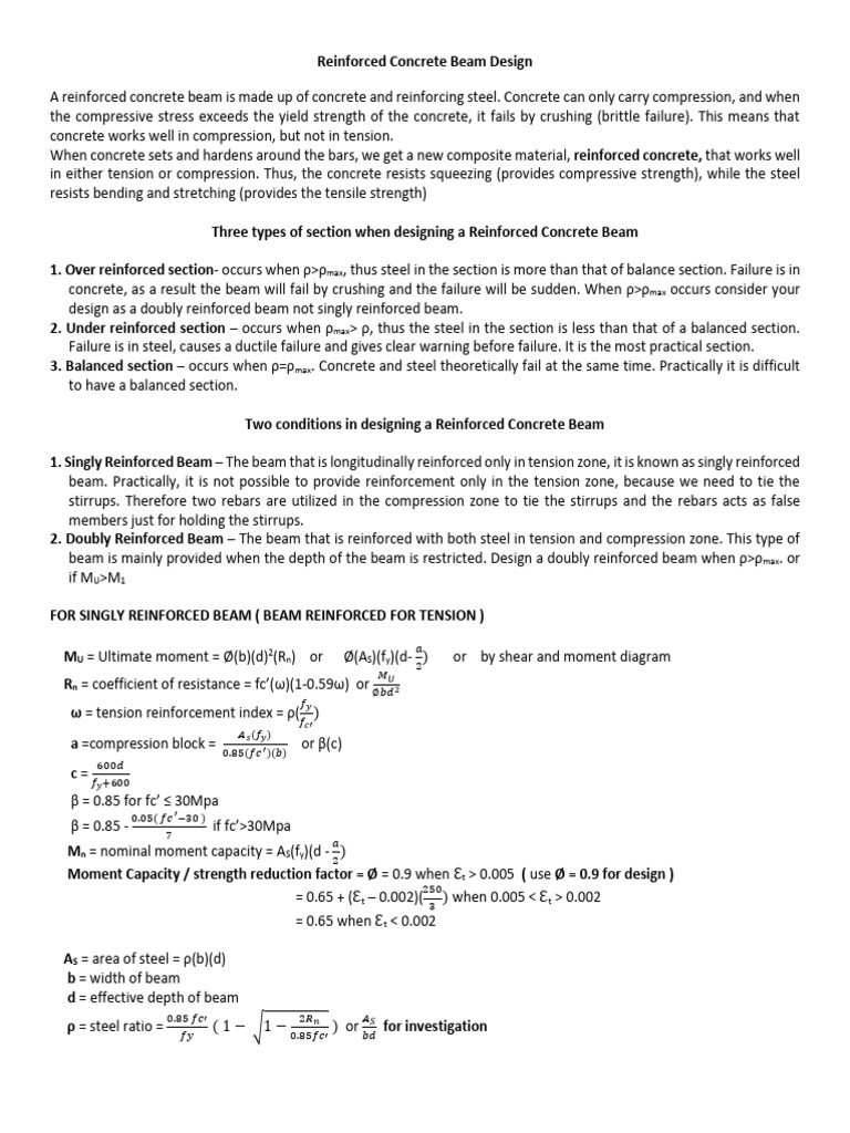 Reinforced Concrete Beam Design | PDF | Reinforced Concrete | Beam (Structure)