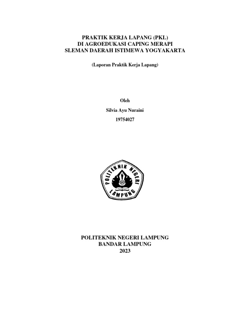 PRAKTIK KERJA LAPANG LAPORAN CM Cetak Ayu | PDF | Sains & Matematika