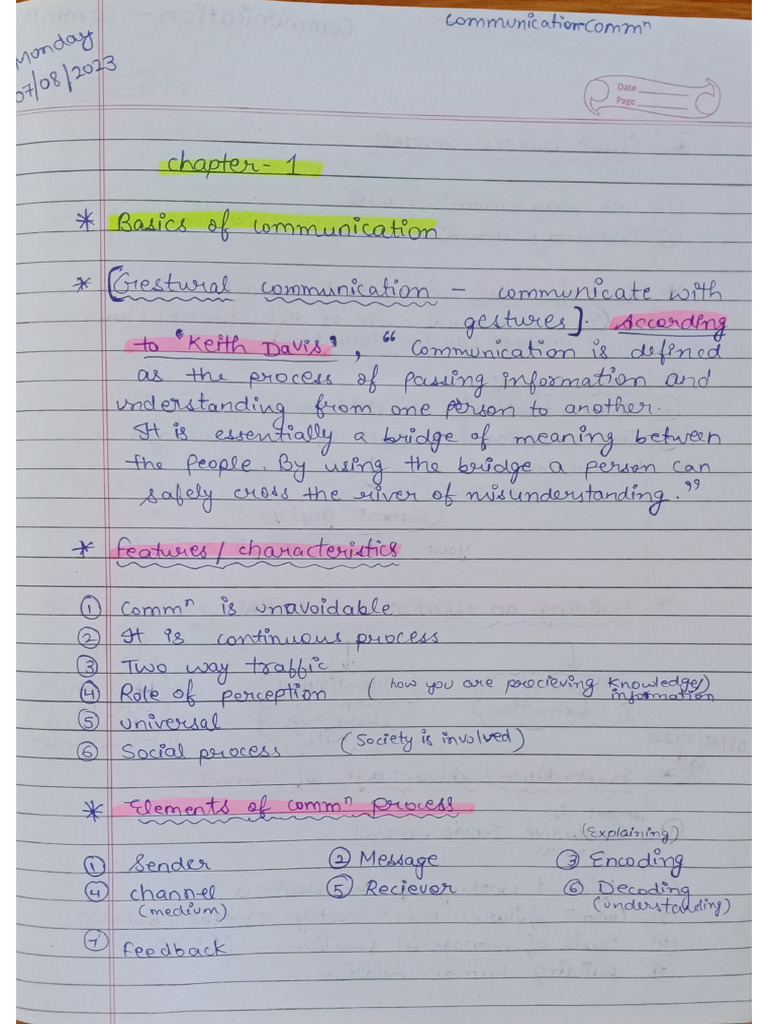 Business Communication Chapter 1 Basics of Communication | PDF