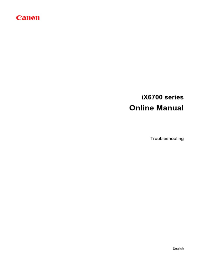 iX6700 Series Troubleshooting Guide | PDF | Printer (Computing) | Usb
