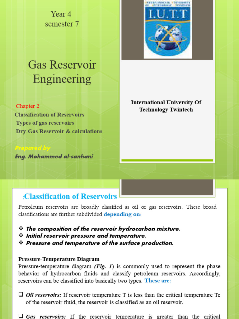 chapter 2 Classification, types and Dry-Gas Reservoir | PDF | Petroleum ...