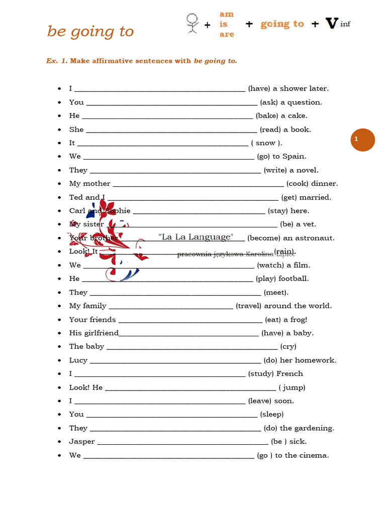 Be Going To Grammar Drills Grammar Guides - 125029 | PDF | Language ...