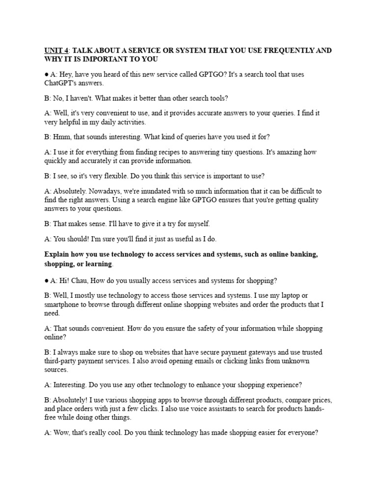 Thi Speaking Unit3+4 | PDF | Human Communication | Communication