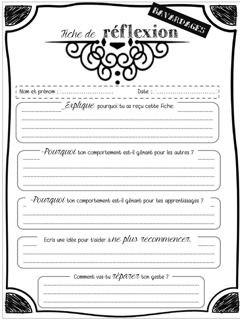 Fiche de Reflexion 2 | PDF