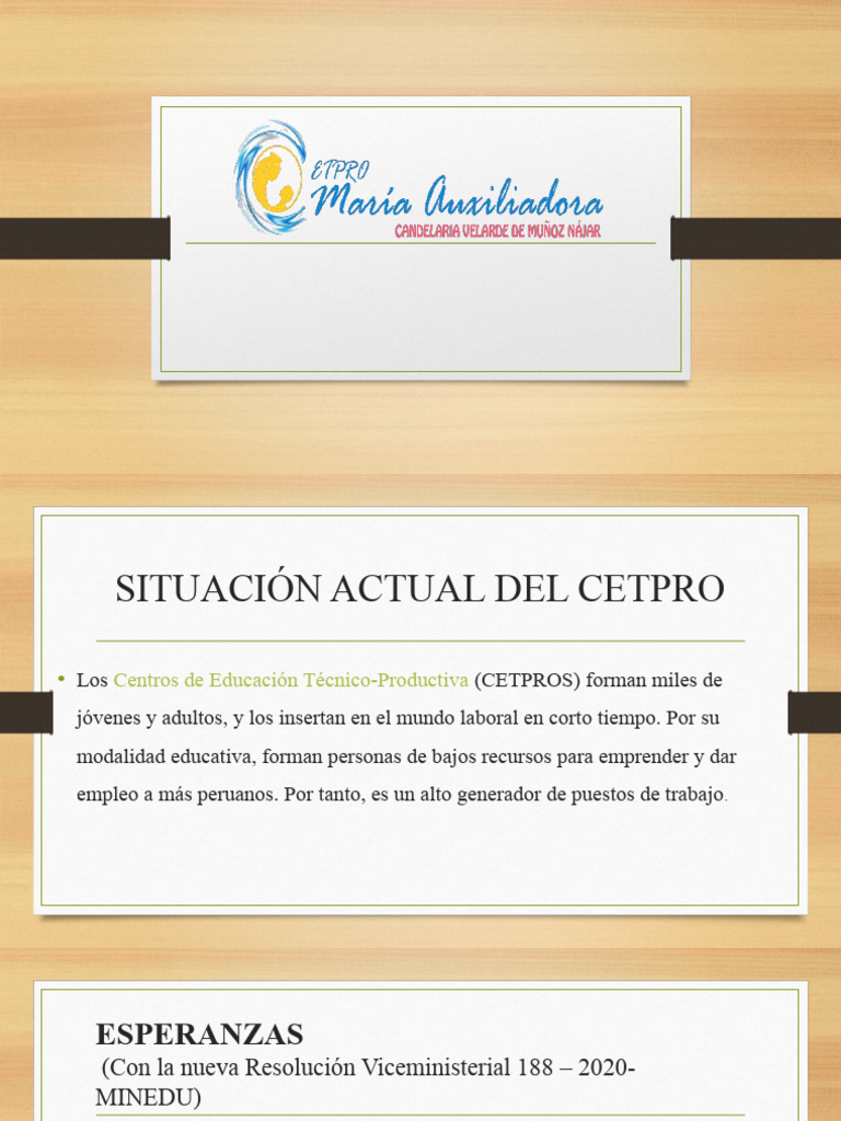 Presentación Cetpros Peru | PDF | Educación primaria | Titulo academico