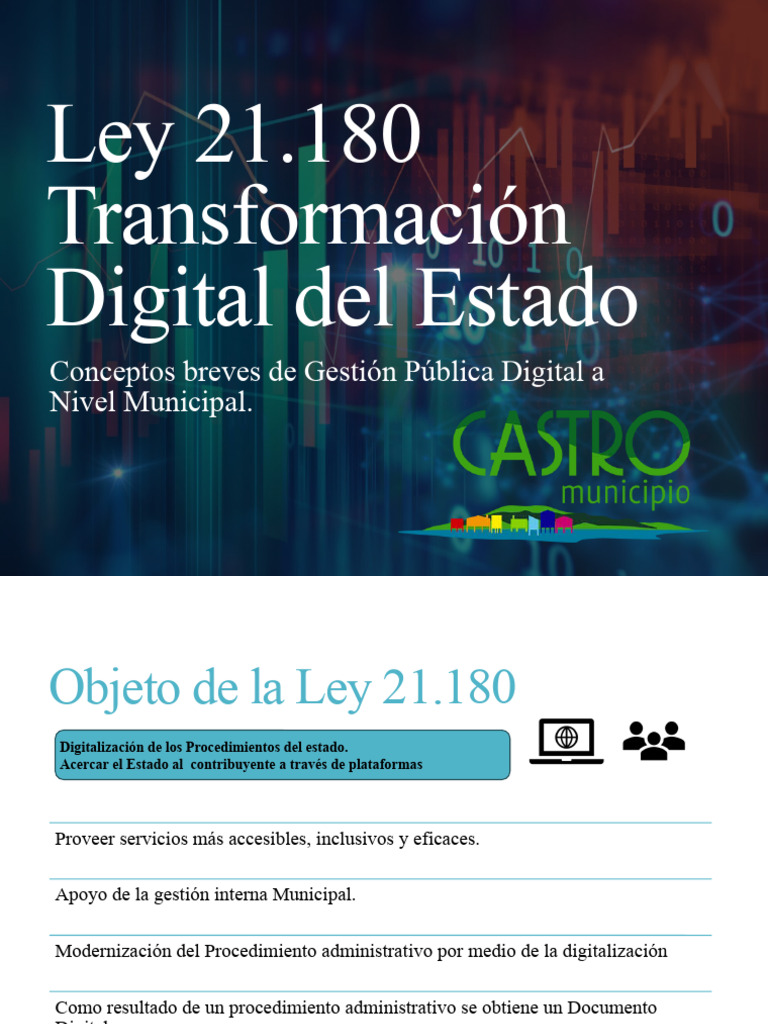 Presentación Ley 21180 LTDE | PDF | Gobierno E | Informática