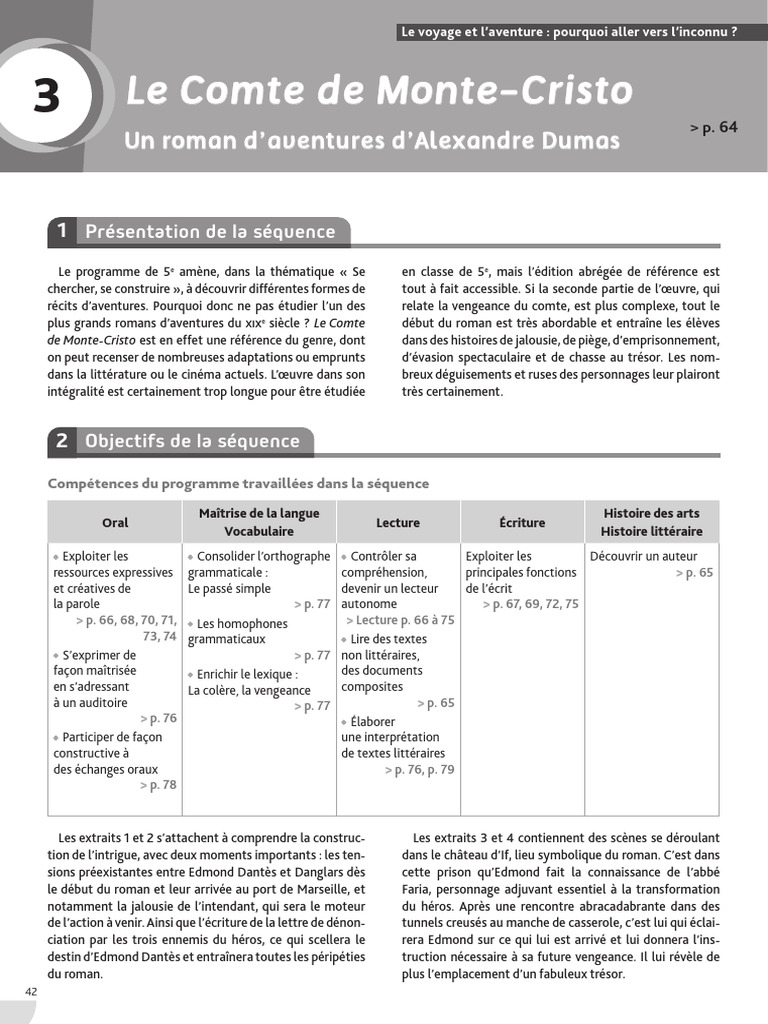 Séquence 3 | PDF | Le Comte de Monte-Cristo