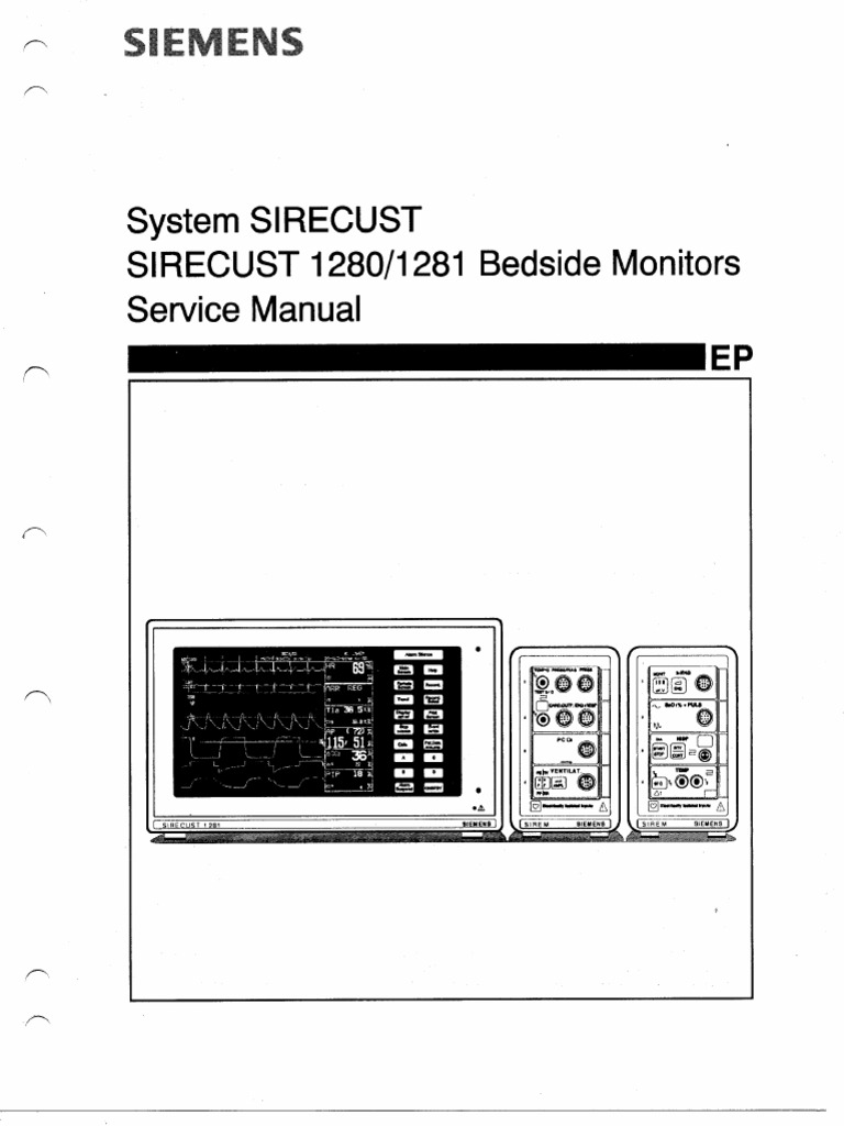 Siemens Sirecust 1280,1281 Beside Monitor - Service Monitor | PDF