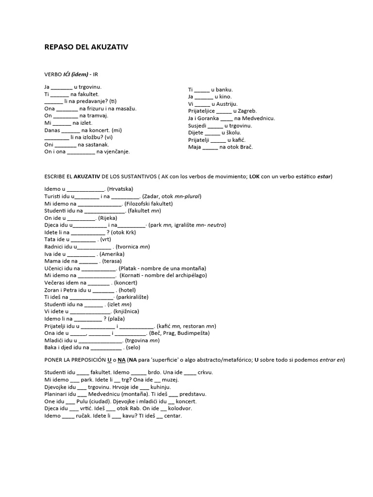 Repaso Del Akuzativ | PDF