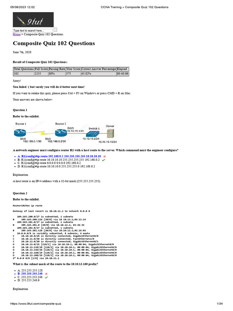 Composite Quiz 102 Questions: Type Text To Search Here.. | Download ...