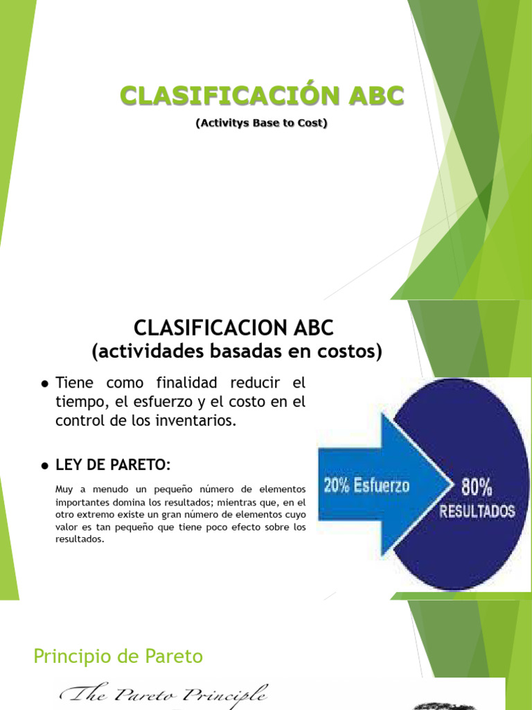Clasificacion Abc | PDF | Inventario | Economía Financiera