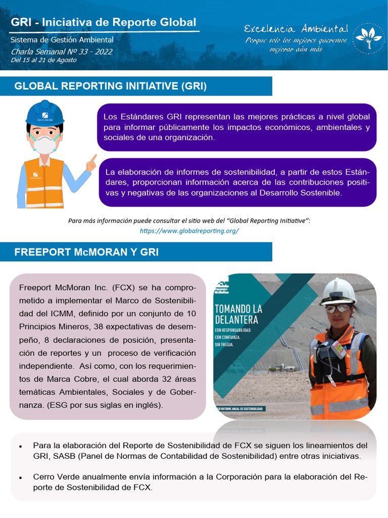 2022_Charla Semanal N°33 GRI - Iniciativa de Reporte Global | PDF ...