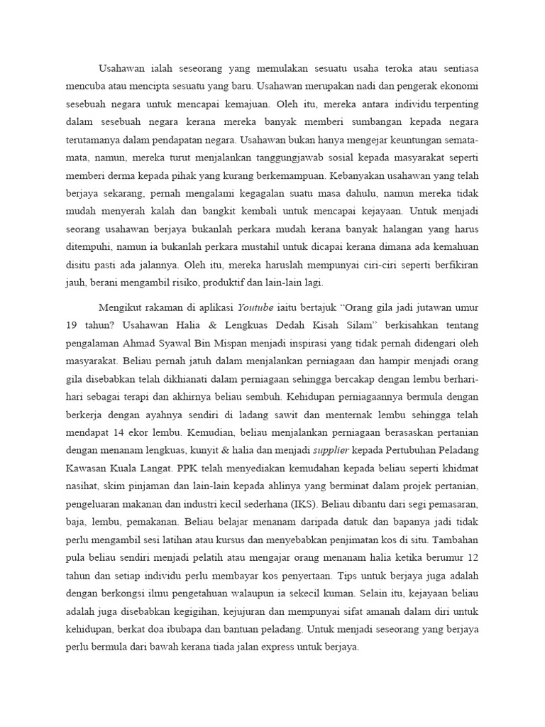 Ulasan Usahawan | PDF