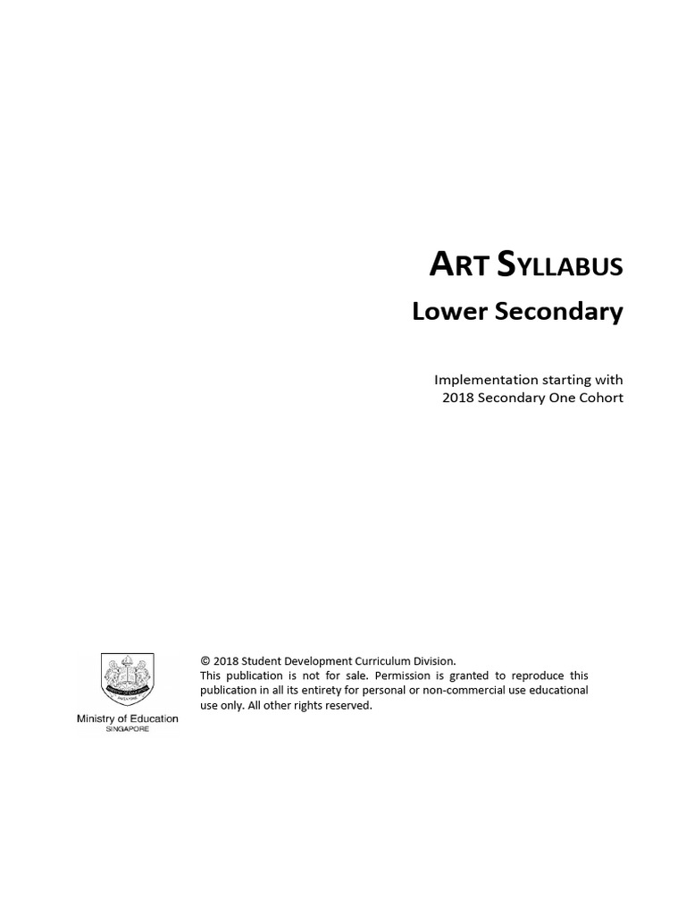 Lower Secondary Art Curriculum Overview | PDF | Learning | Experience