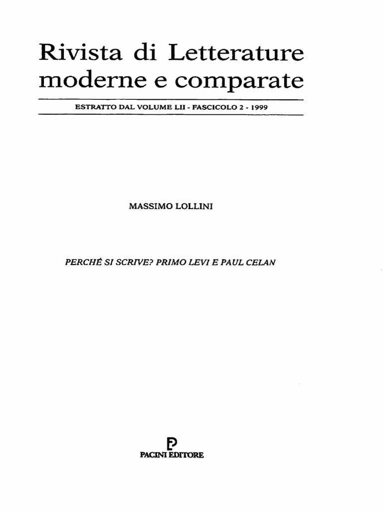 Levi Celan Let Comp | PDF