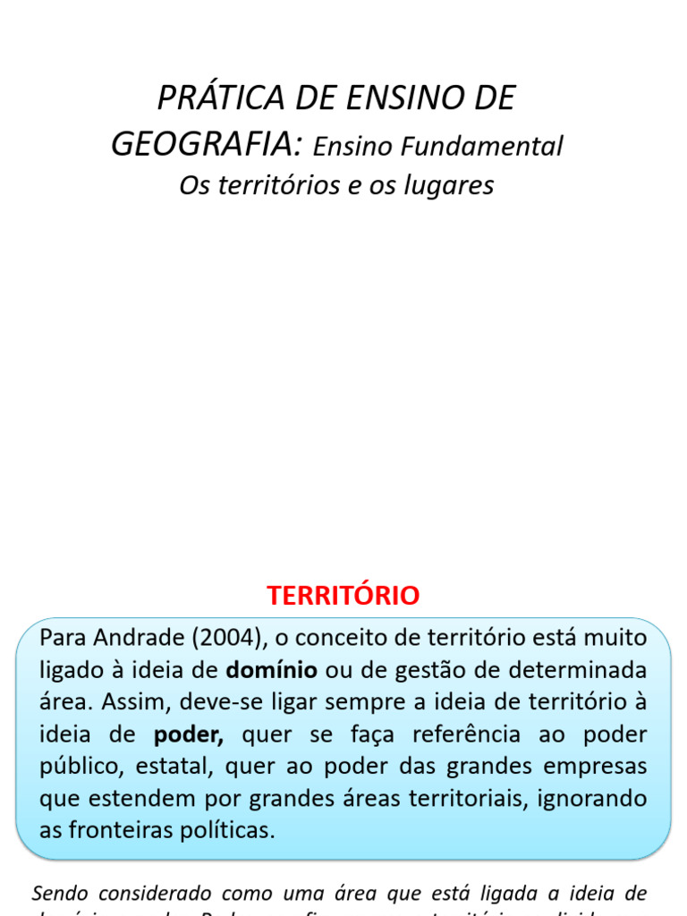 Os Territórios - Os Lugares | PDF | Geografia | Águas territoriais