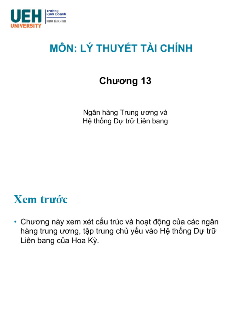 Chap13 - Ngan Hang Trung Uong | PDF