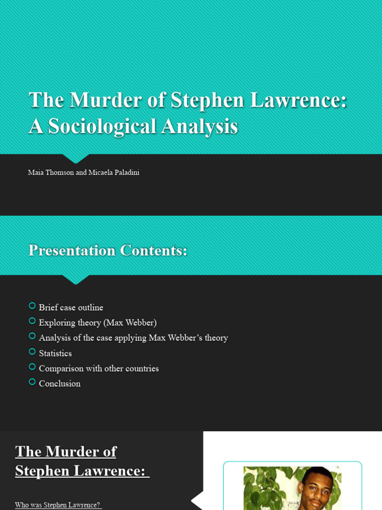 Stephen Lawrence Presentation | PDF | Hate Crimes | Criminology