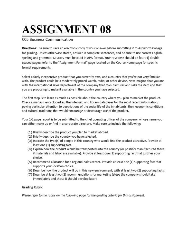 C05 Assignment 8 | PDF | Communication | Human Communication